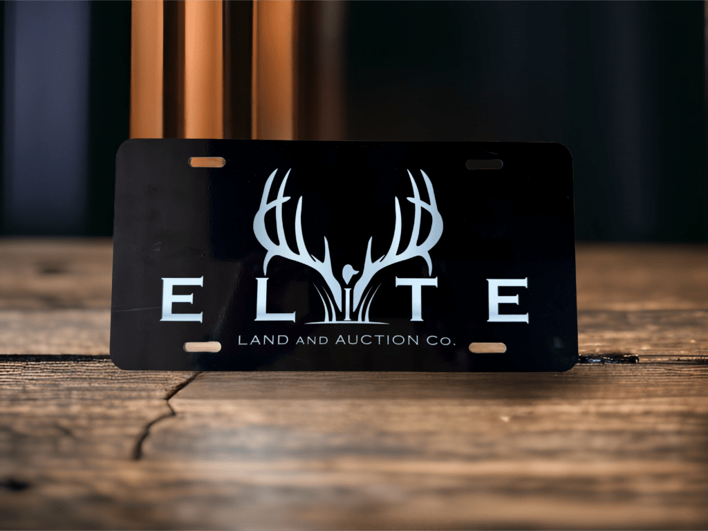 Elite License Plate - Elite Land & Auction Co.